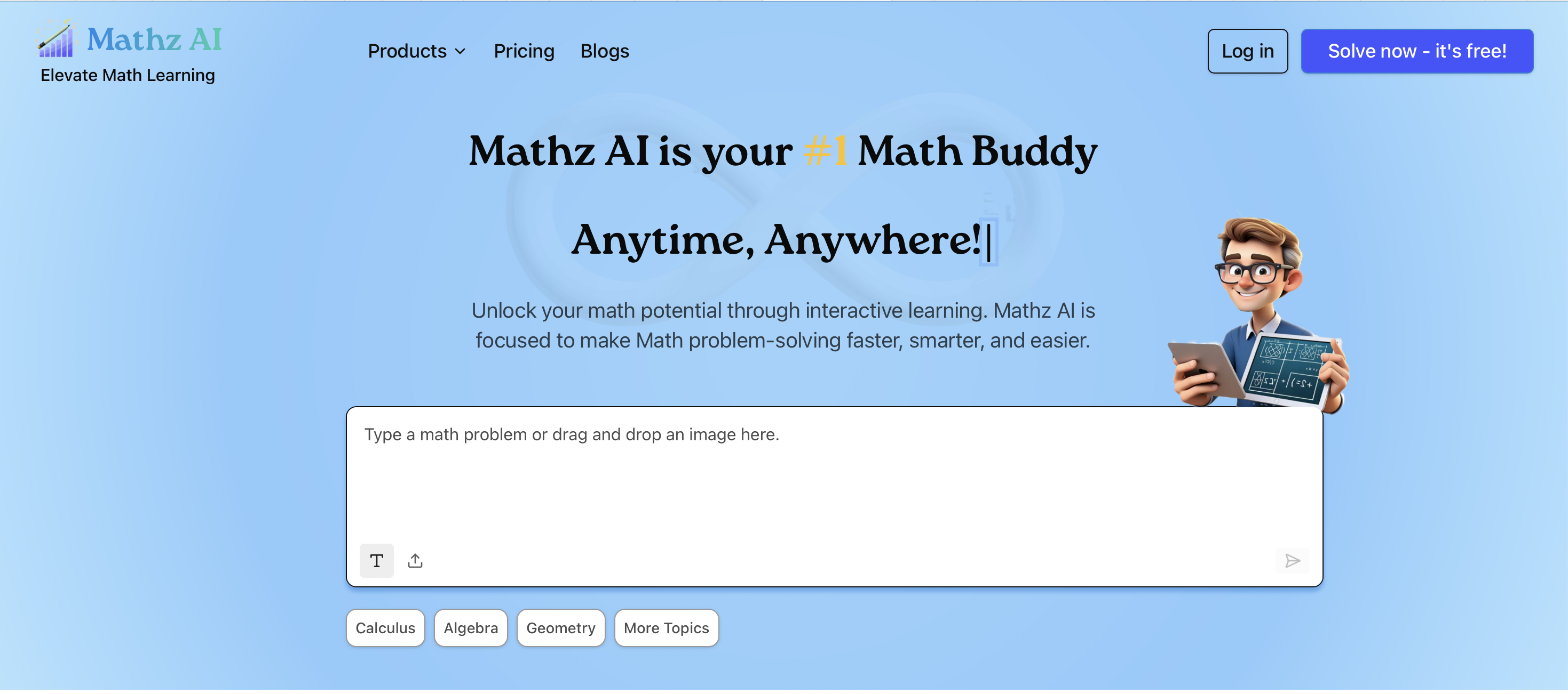 Solve Algebra Problems Online: Step-by-Step Solutions | Mathz AI Guide | Mathz AI