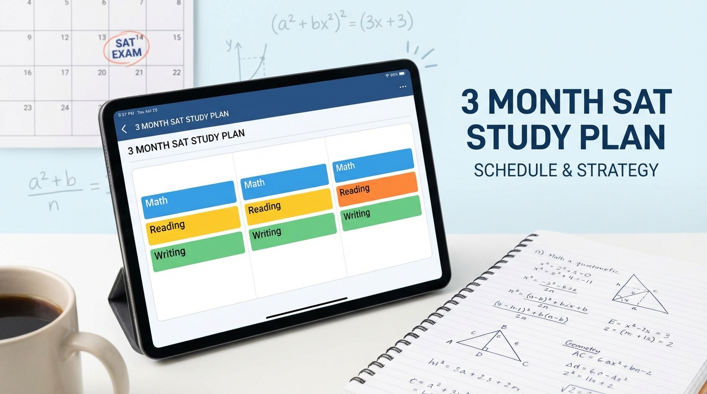 Strategic 3 Month SAT Study Plan: Your Path to Score Success | Mathz AI | MathzAI